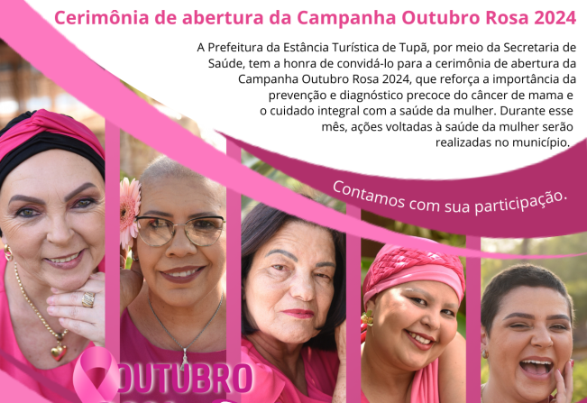 Notícia - Abertura da Campanha Outubro Rosa 2024 acontece nesta quinta ...